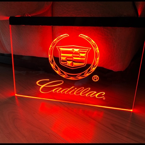 Other | Cadillac Led Neon Red Light Sign 8x12 | Poshmark